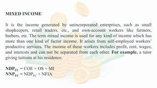 NATIONAL INCOME UNIT 1 CIRCULAR FLOW OF INCOME, CONVERSION, VALUE ADDED ...