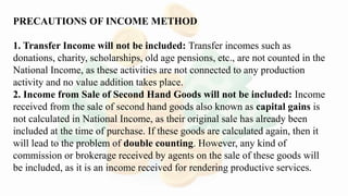 NATIONAL INCOME UNIT 1 CIRCULAR FLOW OF INCOME, CONVERSION, VALUE ADDED ...