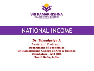 National Income: Concepts of National income | PPT