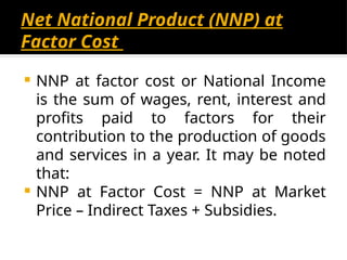 National Income: Concepts of National income | PPT