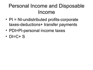 National income 1 0709 | PPT | Business Accounting & Finance | Business