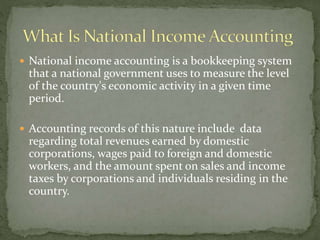 National income accounting | PPTX