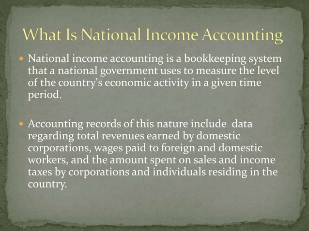 National income accounting | PPTX