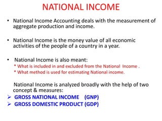 National income accounting | PPTX