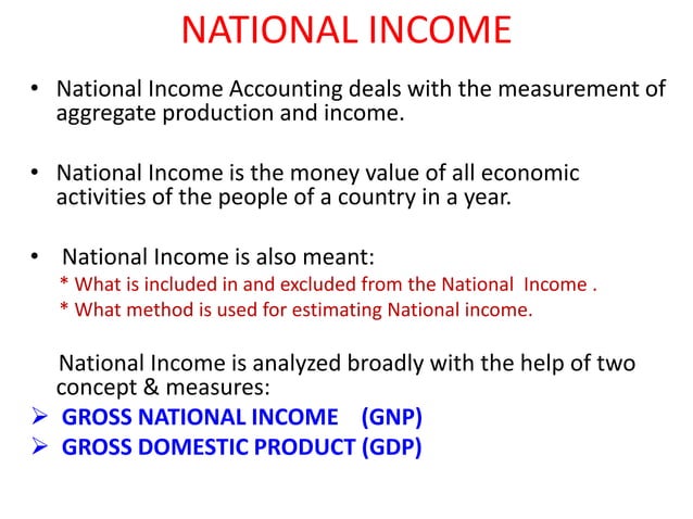 National income accounting | PPTX