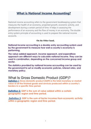 National Income Accounting | PDF | Business Accounting & Finance | Business