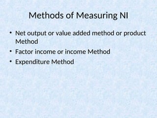 National Income and its Measurement.ppt notessssss | PPT