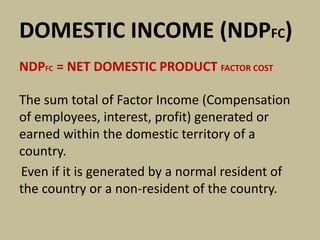 National income and related aggregates | PPTX