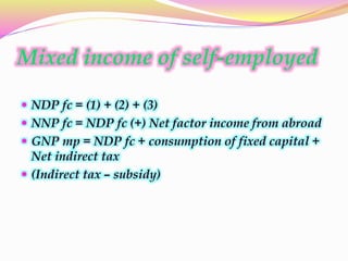 National income and related aggregates | PPTX