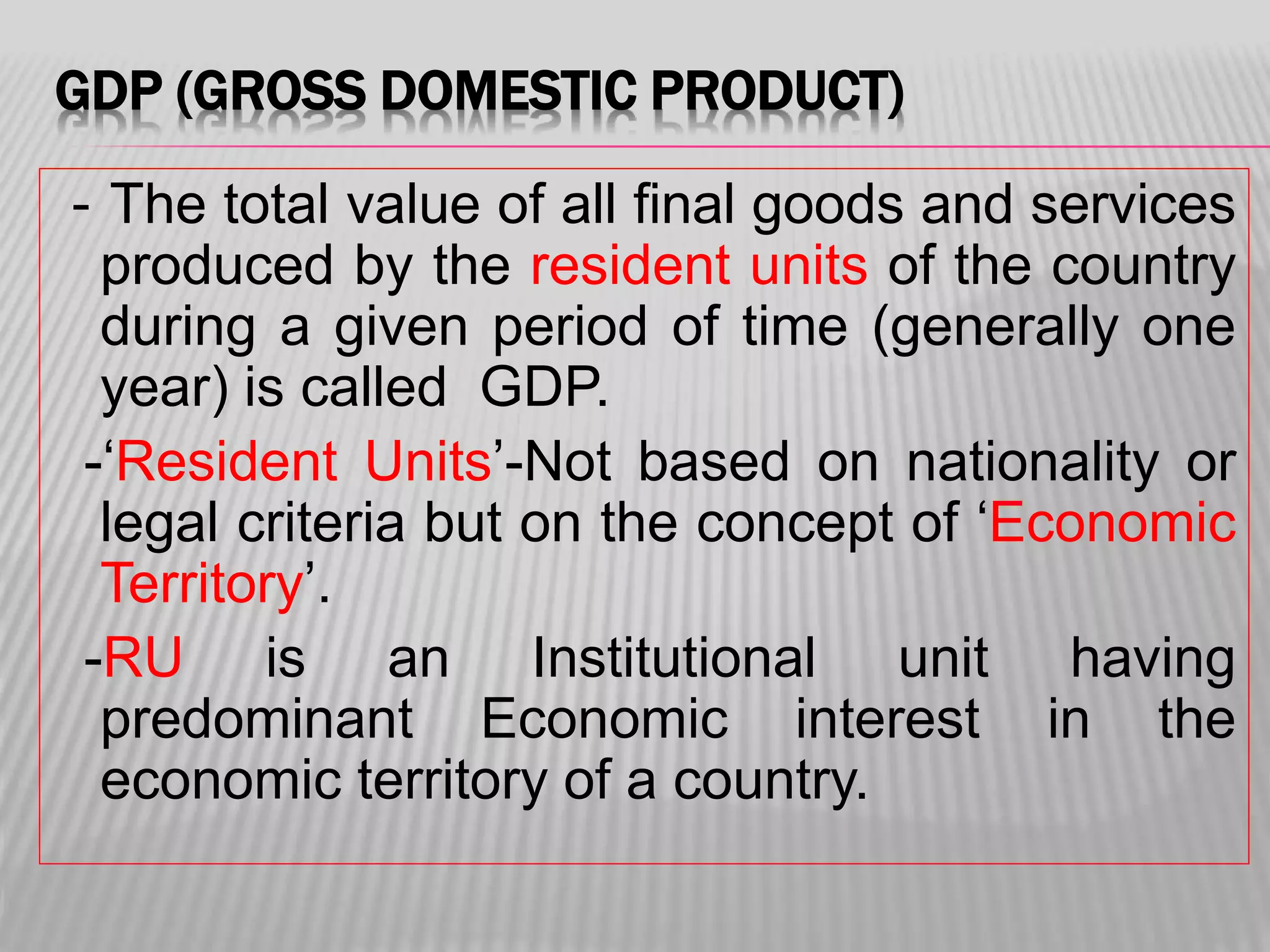 Measurement of National Income-concepts simplified | PPTX