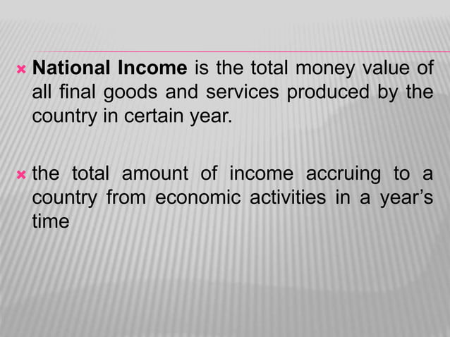 Measurement of National Income-concepts simplified | PPT