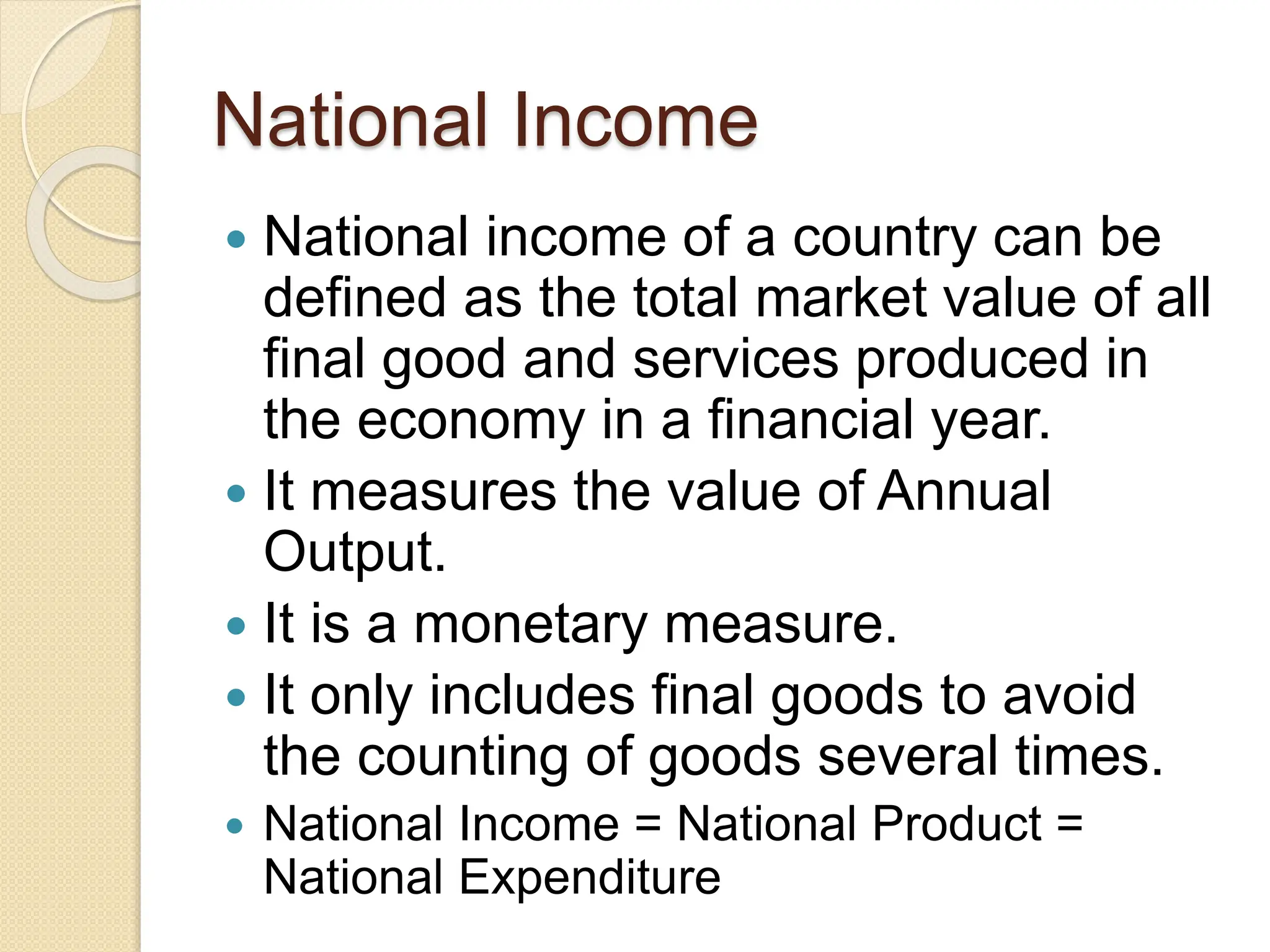 National Income, concept and the methods of measurement.pptx
