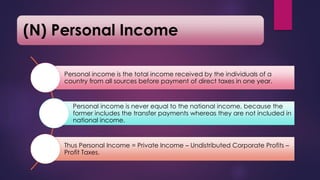 National income concepts ppt | PDF
