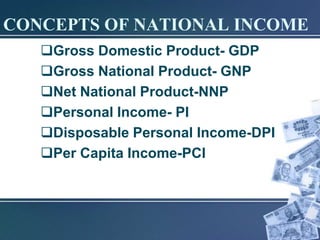 National income & estimation models | PPTX