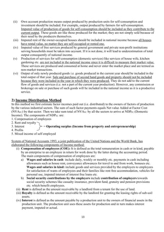 National income important notes | PDF