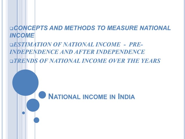 National income in India | PPTX | Business Accounting & Finance | Business