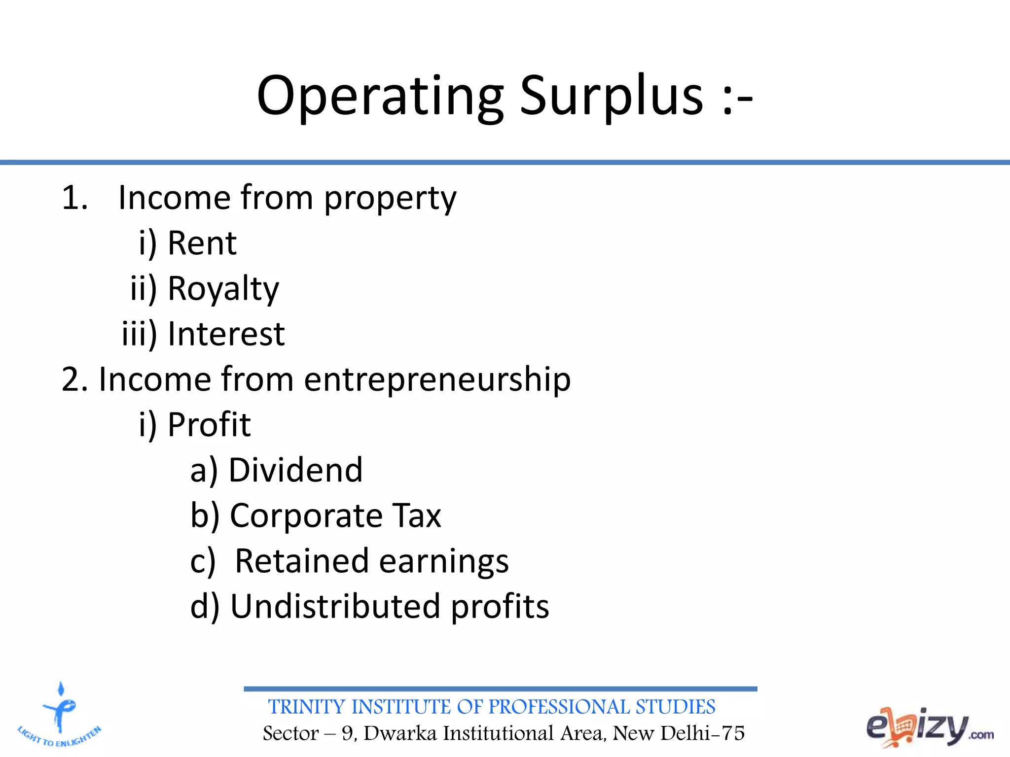 Methods of Measuring National Income -National income methods | PPTX