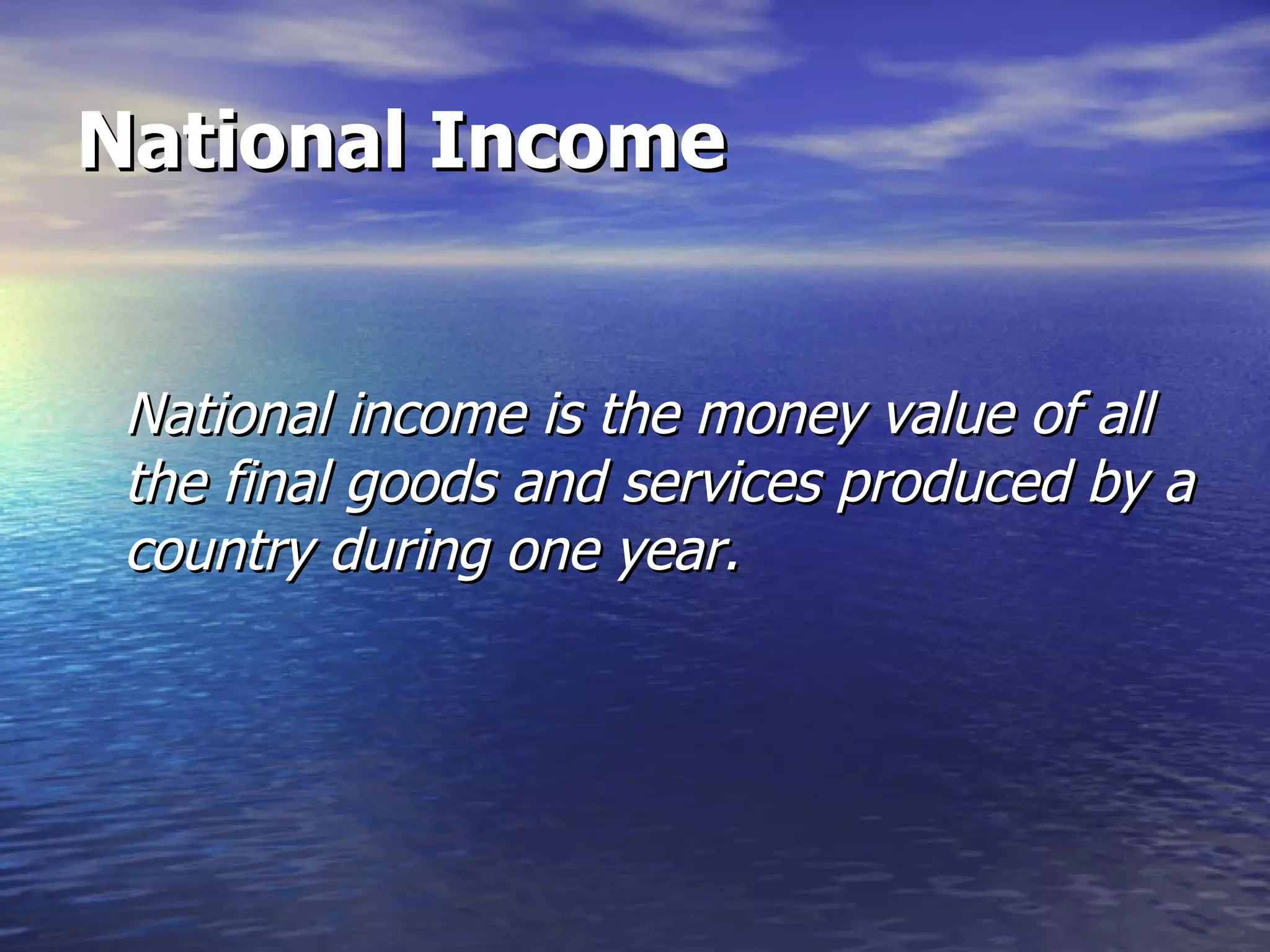 National income & related concepts | PPT