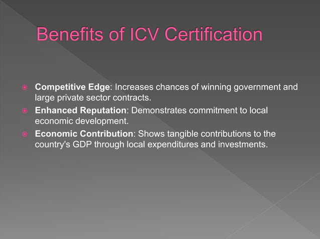 National in country value certificate ( ICV certificate.pptx | Business ...