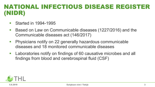 National infectious disease register | PDF