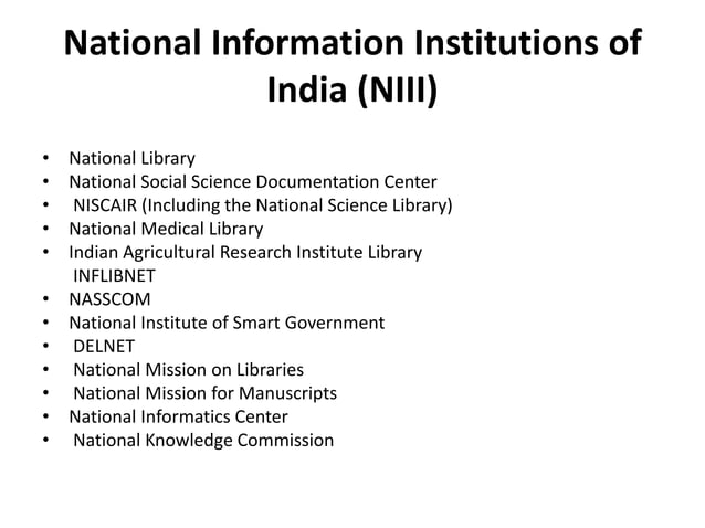 National information infrastructure (nii) | PPT