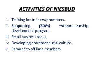 National institute for entrepreneurship and small business development | PPTX