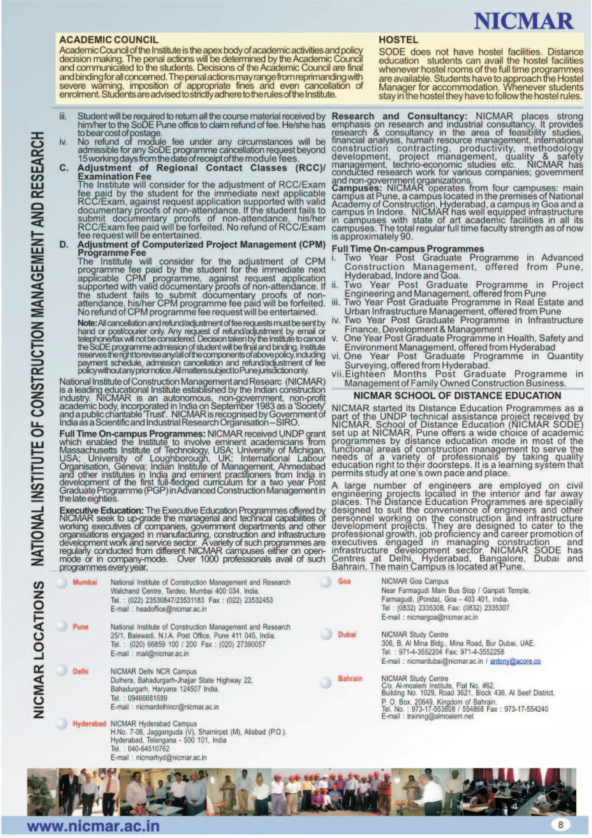 National Institute of Construction Management and Research (NICMAR ...