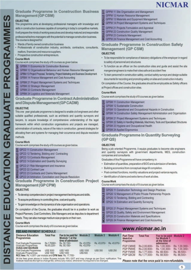 National Institute of Construction Management and Research (NICMAR ...