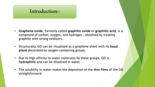 A review on Graphene Oxide | PPTX