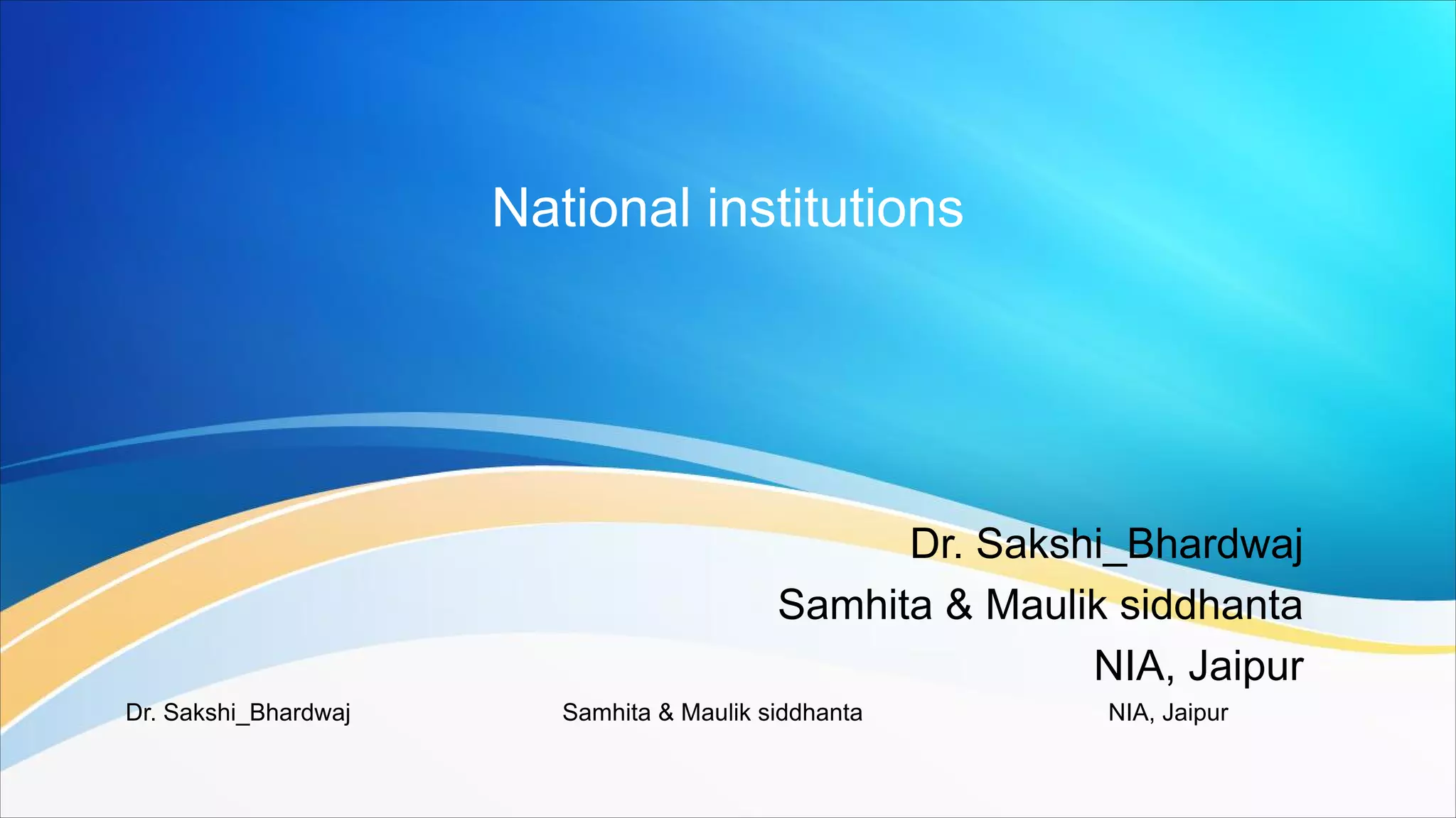 National institutions_Ayurveda as per ncism | PDF