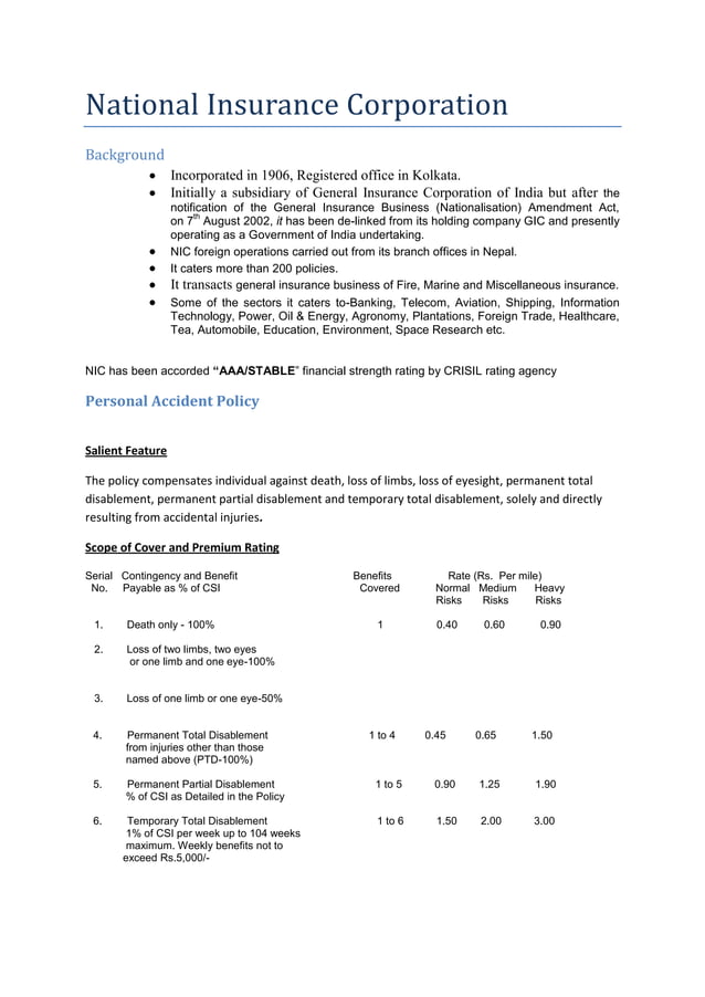 National Insurance Corporation | DOCX