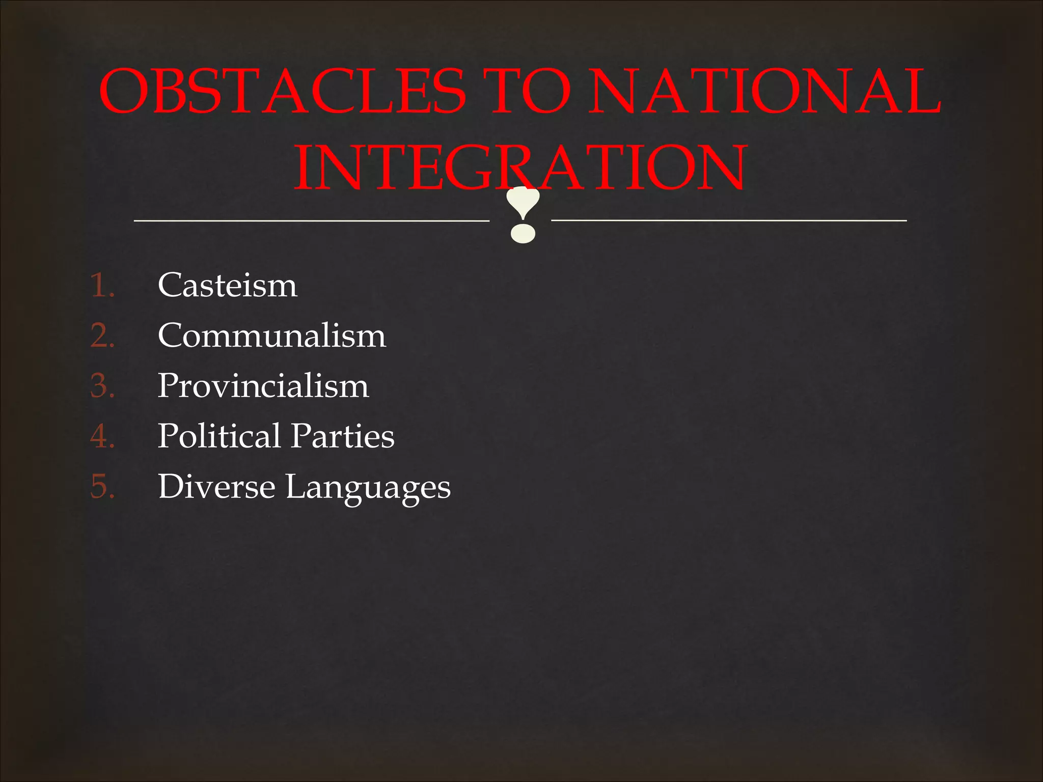 National integration | PPT