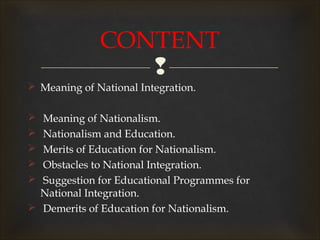 National integration | PPT