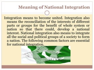 National integration | PPTX