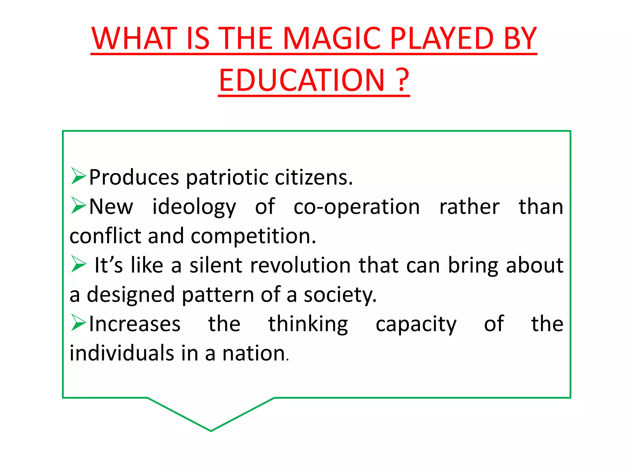 Role of Education in National integration | PPTX