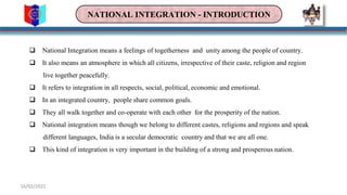 National Integration.pptx | Hinduism | Religion & Spirituality