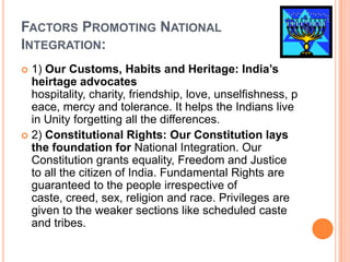 National Integration Of India | PPTX