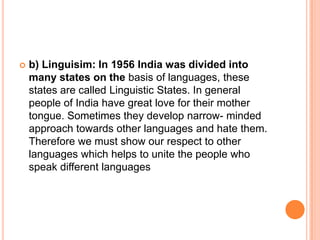 National Integration Of India | PPTX