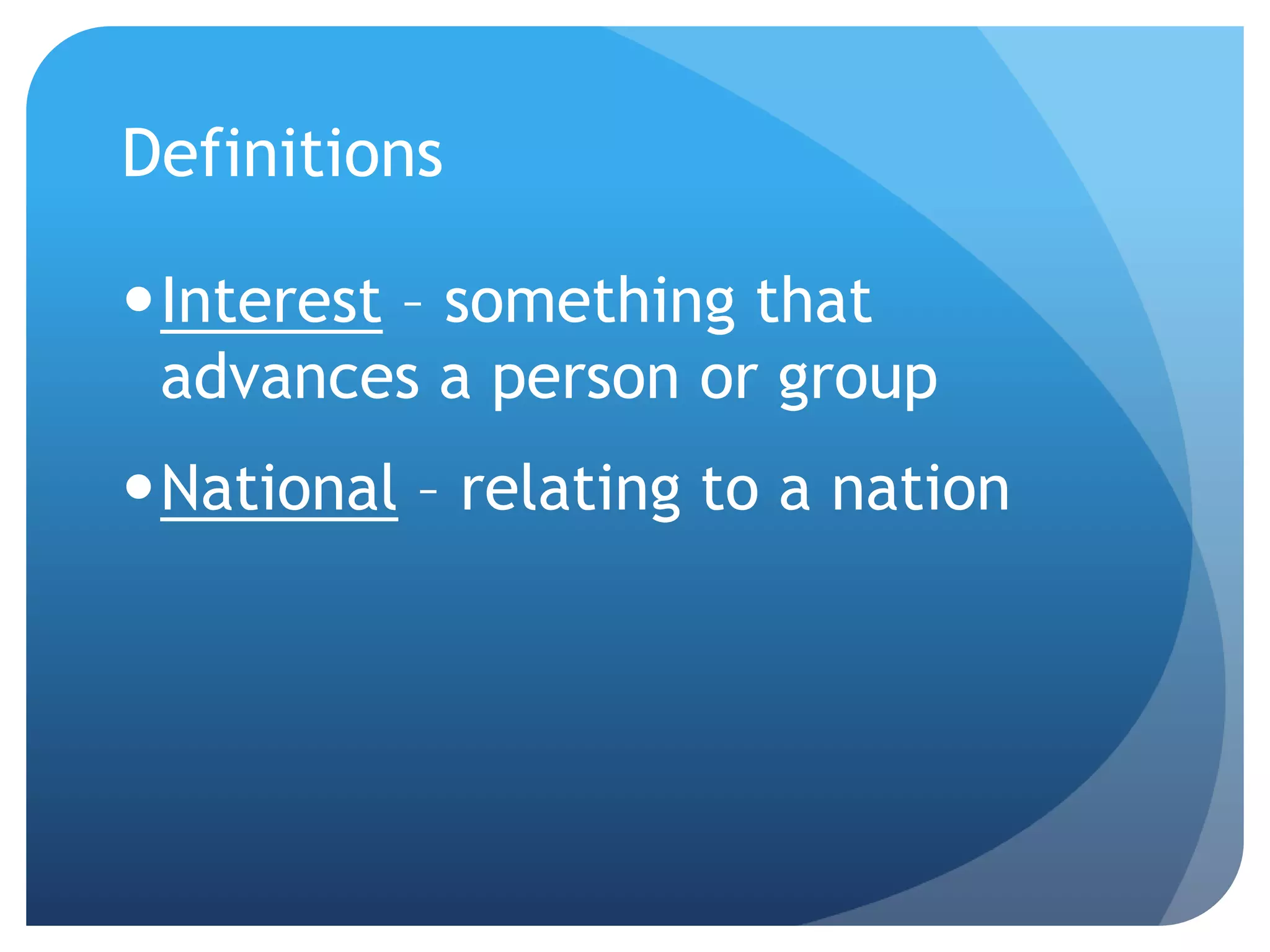 National Interest | PPTX