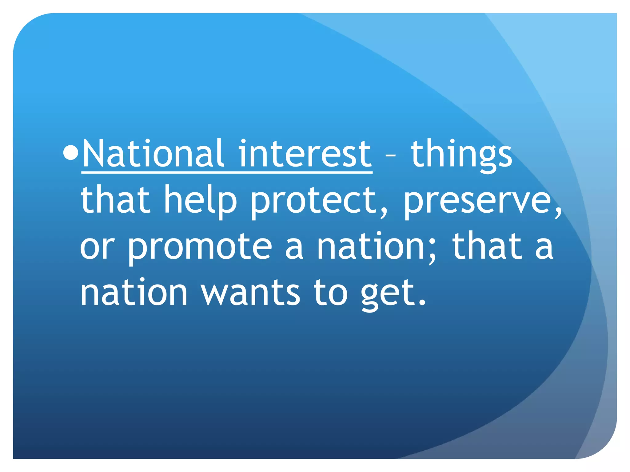 National Interest | PPTX