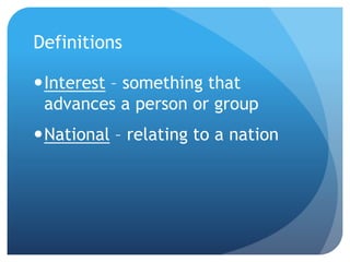 National Interest | PPTX
