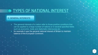 Introduction to National Interest, it's Nature, Definition, and Types ...