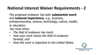 Unlocking the Secrets to National Interest Waiver Green Cards! | PPTX