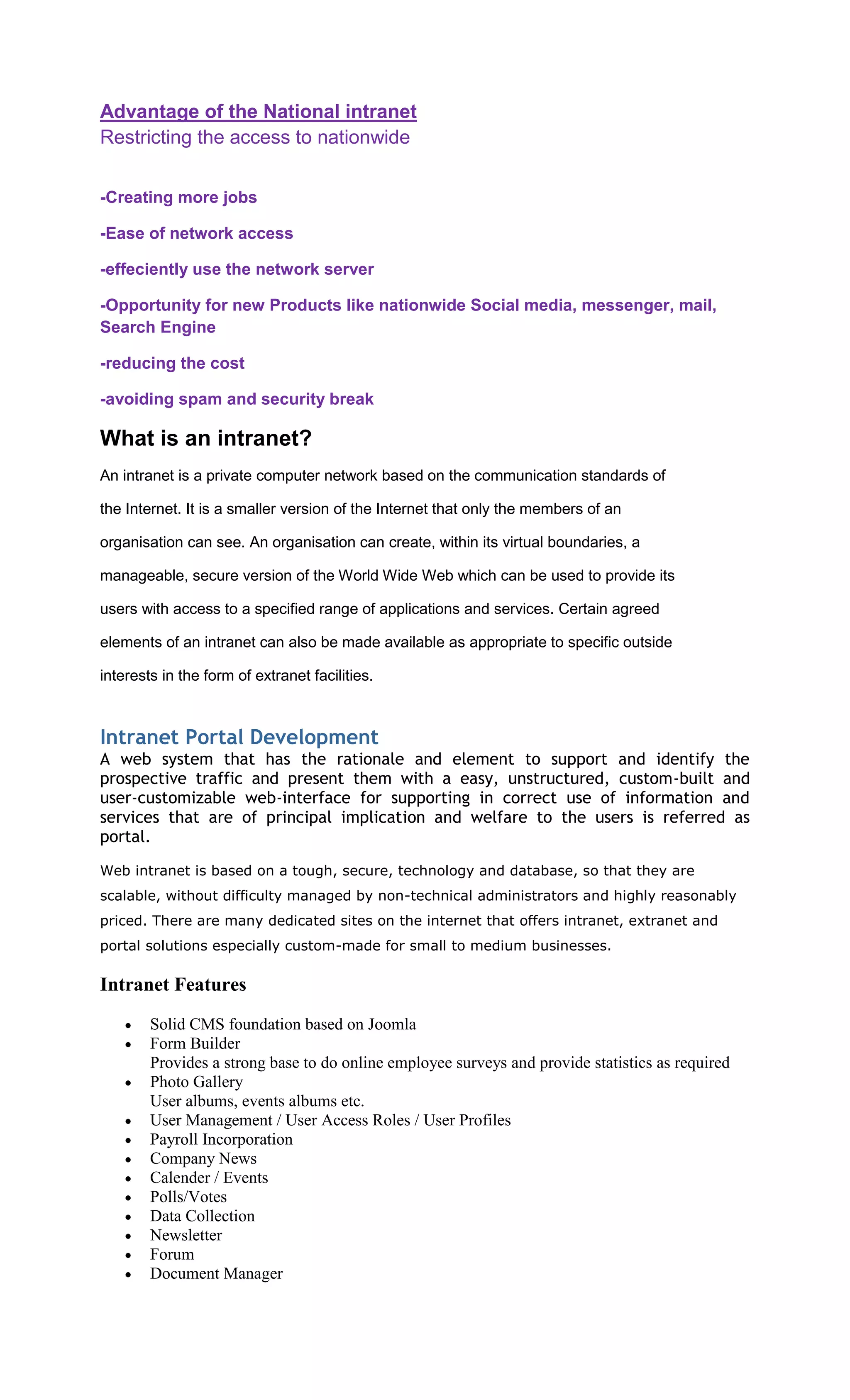 National intranet | PDF