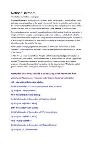 National intranet | PDF