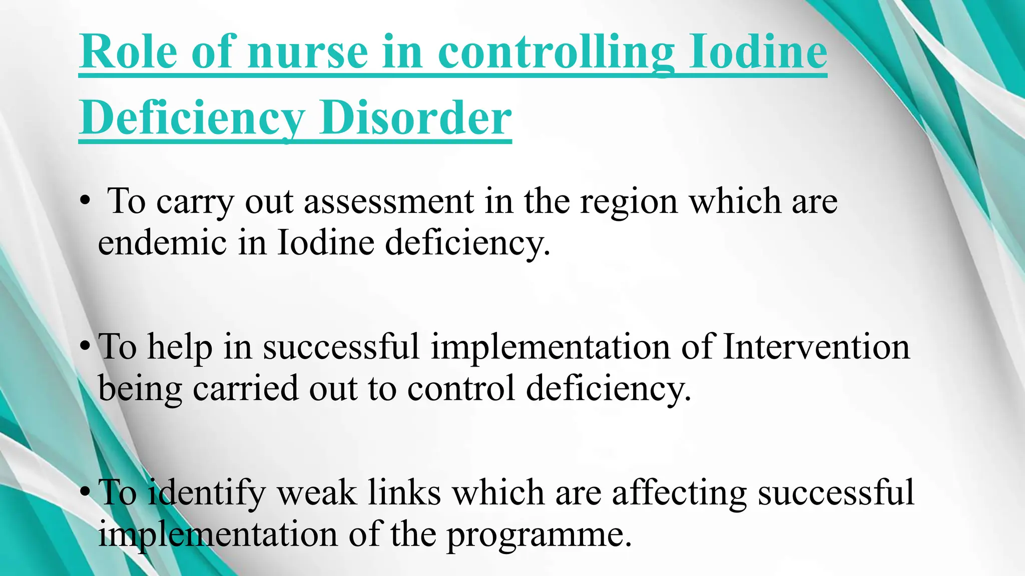 National iodine deficiency disorder control program | PPTX