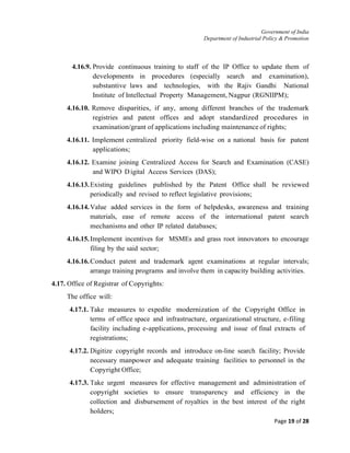 NATIONAL INTELLECTUAL PROPERTY POLICY- INDIA - 12.05.2016