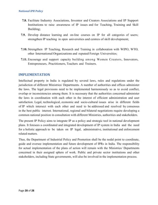 National IPR Policy India | PDF