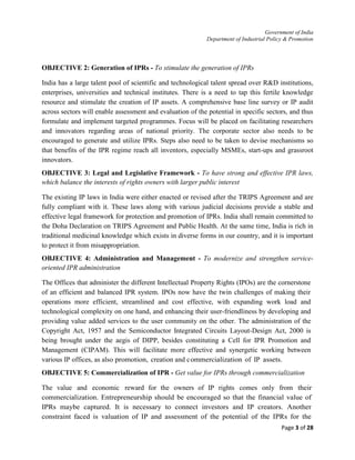 National IPR Policy India | PDF