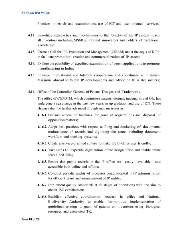 National IPR Policy India